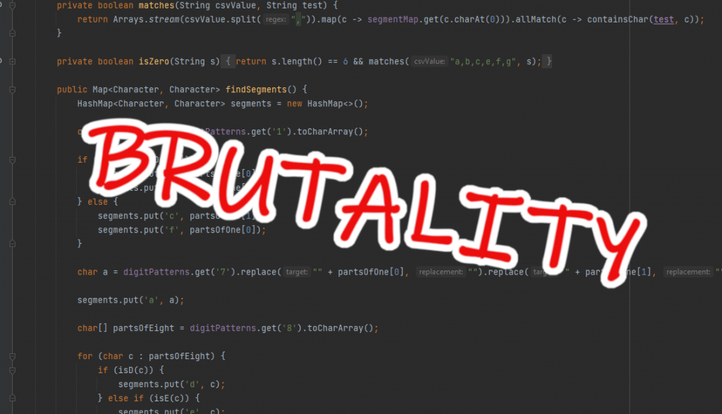 The Advent of Code 2021 Day 8, Bruteforce for the win - Coding Nagger